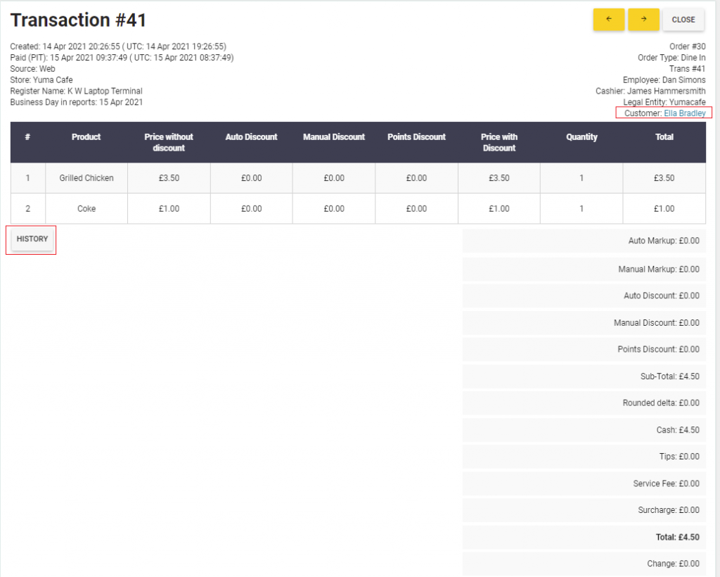 Transactions List - YumaPOS Support Portal
