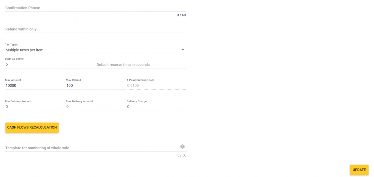 System Settings - YumaPOS Support Portal