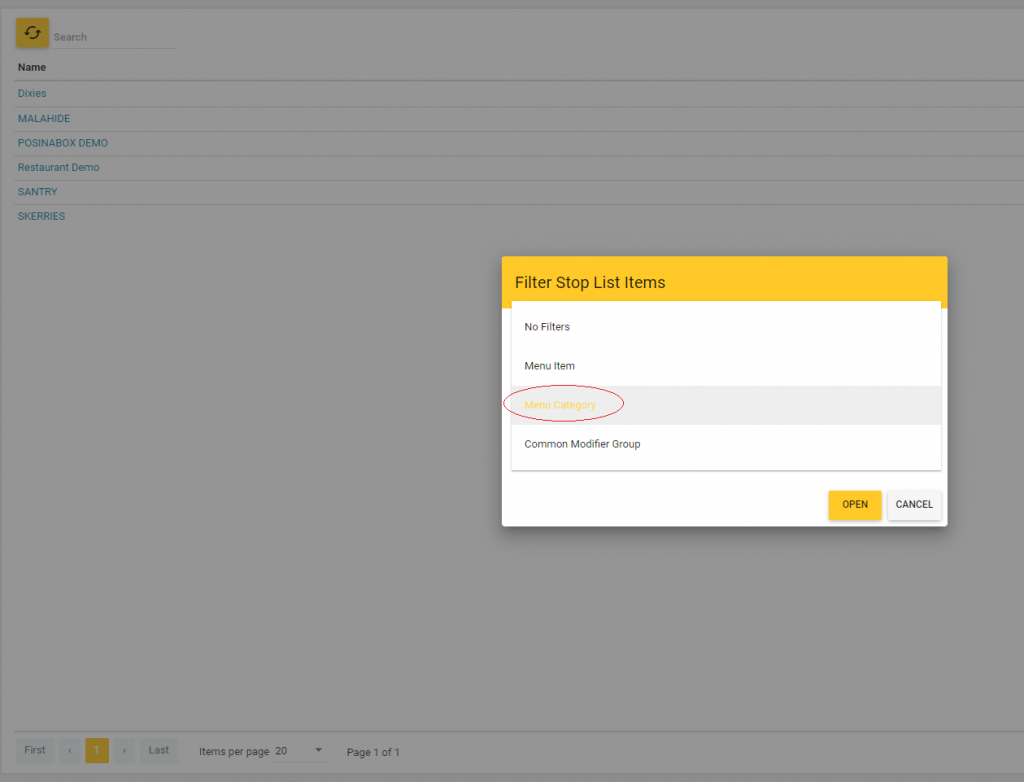 Stop Lists - YumaPOS Support Portal