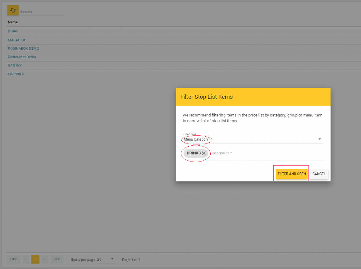 Stop Lists - YumaPOS Support Portal